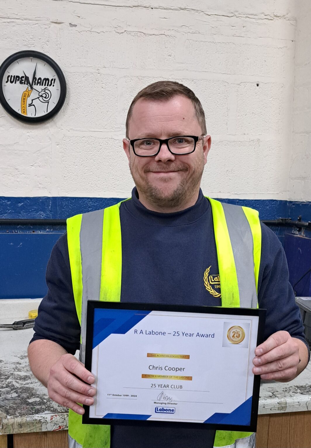 25 Year Service award - R. A. Labone - Plastic Injection Moulding ...